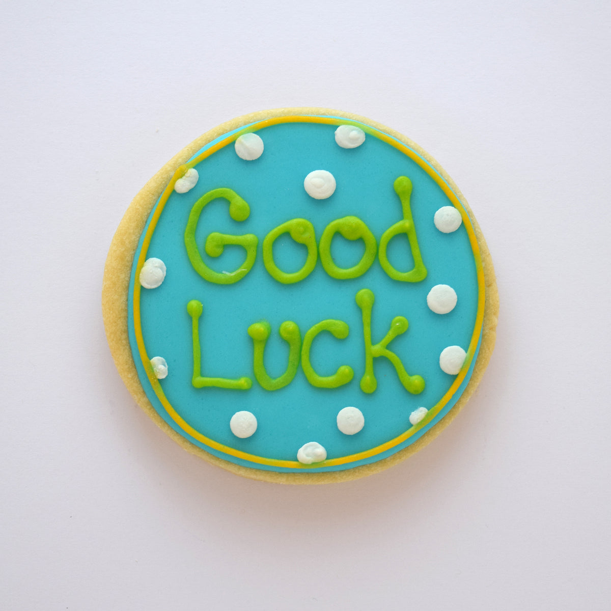 "Good Luck" Circle Decorated Sugar Cookie – Southern Home Bakery